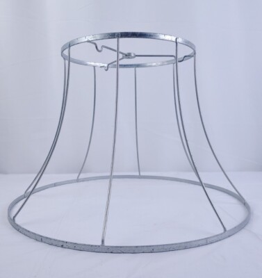 Reclaimed 10.5" Lamp Shade Form Steel Wire Frame Bell Tapers 8.75" To ...