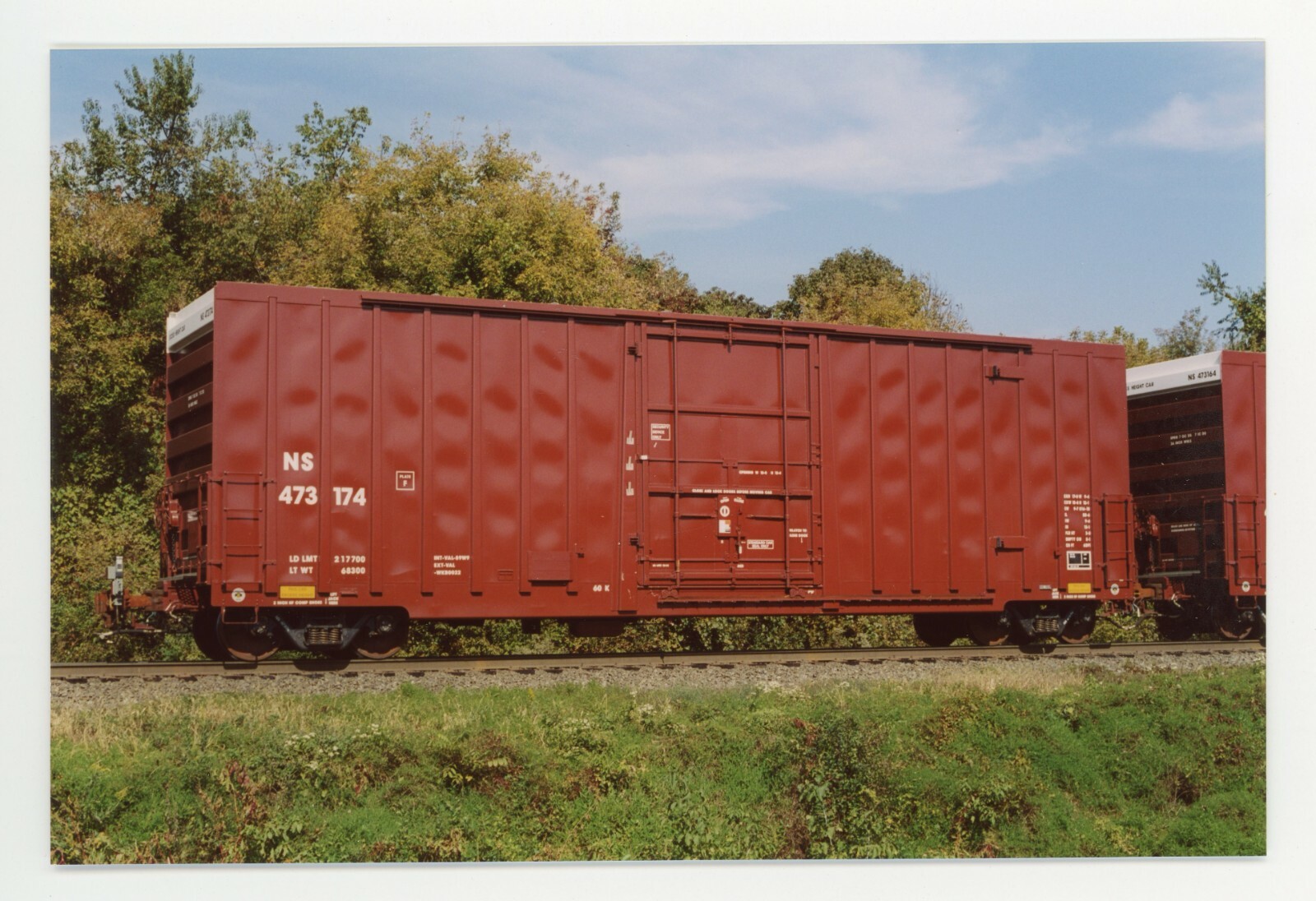 Norfolk Southern (NS) Boxcar #473174 ORIGINAL 4 x 6 Color Photo Print ...