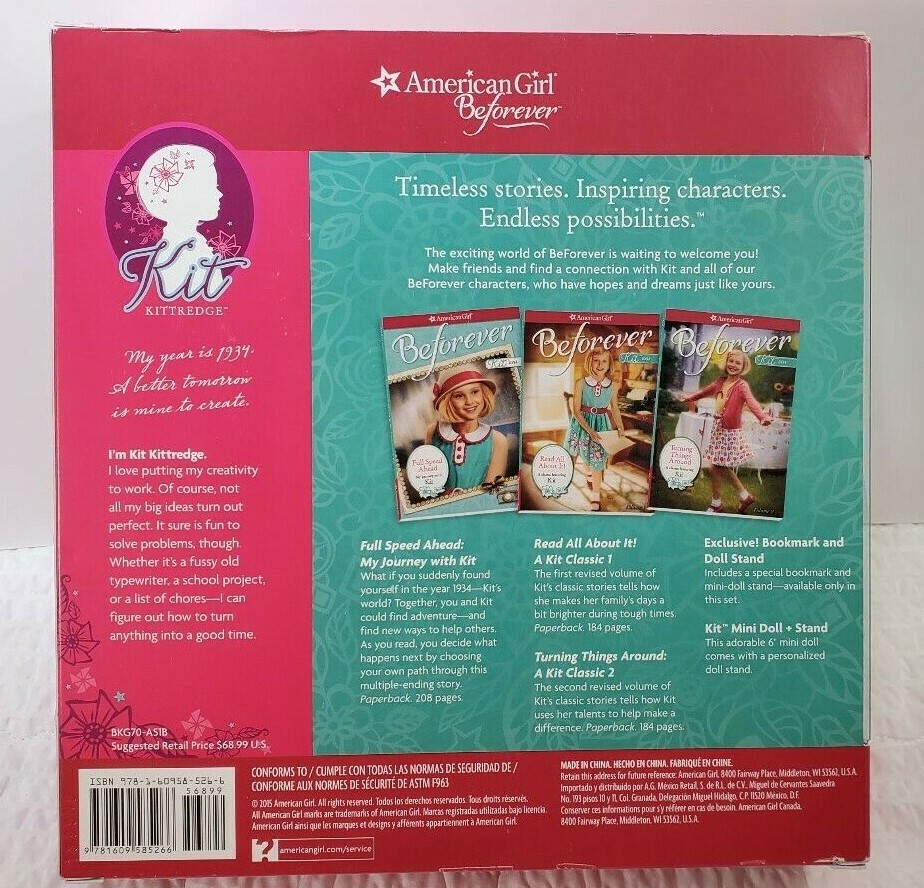 TWO SETS NEW 2015 American Girl Beforever Mini Doll & 3 Book Boxed ...