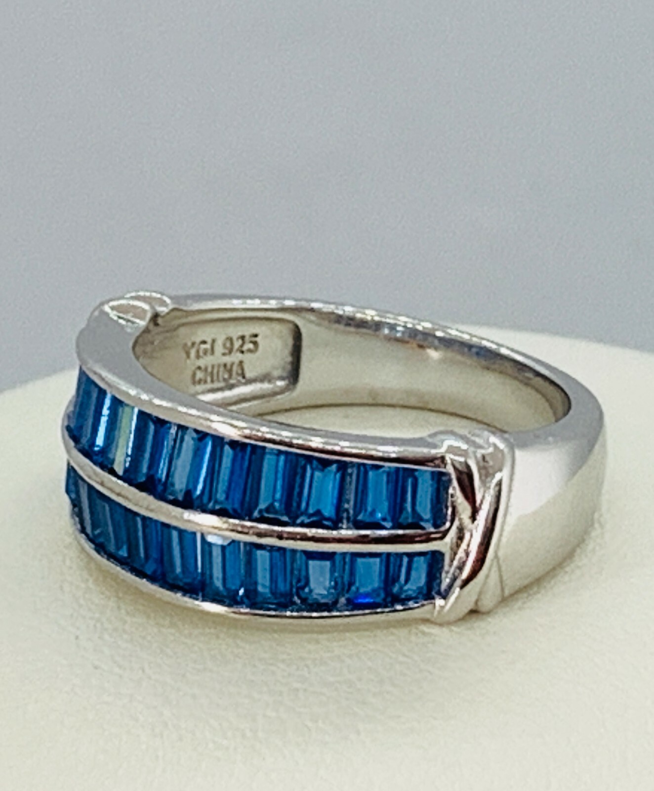 Bella Luce 925 Sterling Ring Sz 5 - Double Row London… - Gem