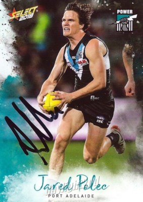 Signed 2018 PORT ADELAIDE POWER AFL Card JARED POLEC | eBay Australia