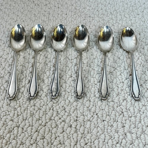 Martin 90 Silverplate Coffee Spoons 13 cm Vintage Lot of 6 Cutlery ...