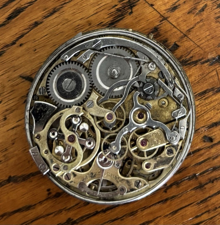 Antique 44.5mm M.S.F. Minute Repeater & Chronograph Pocket Watch ...