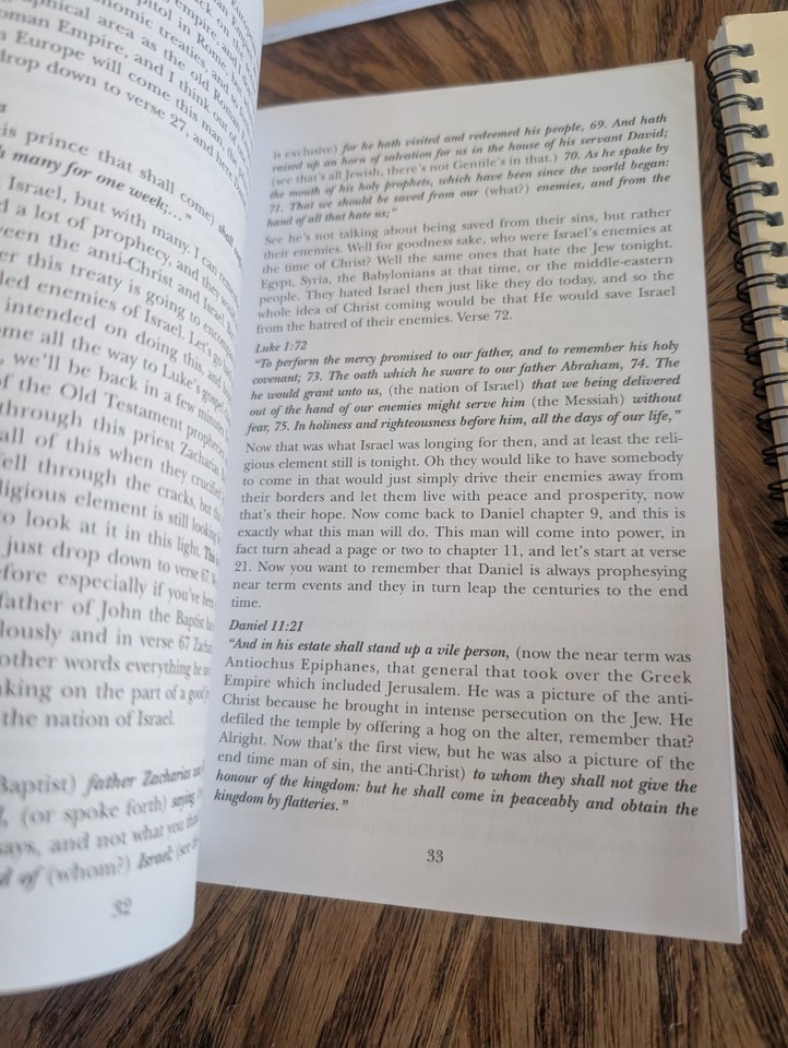 Lot of 8 Through The Bible With Les Feldick Spiral Transcript Book ...