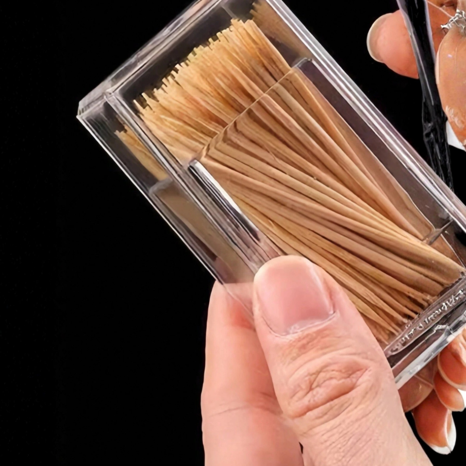 1pc Toothpick Holder Portable Toothpick Box Clear Acrylic Toothpick ...