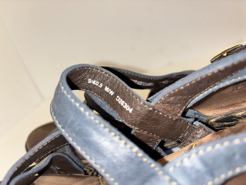 Born Blue Leather Slingback Sandals heels Womens Size 9M | eBay