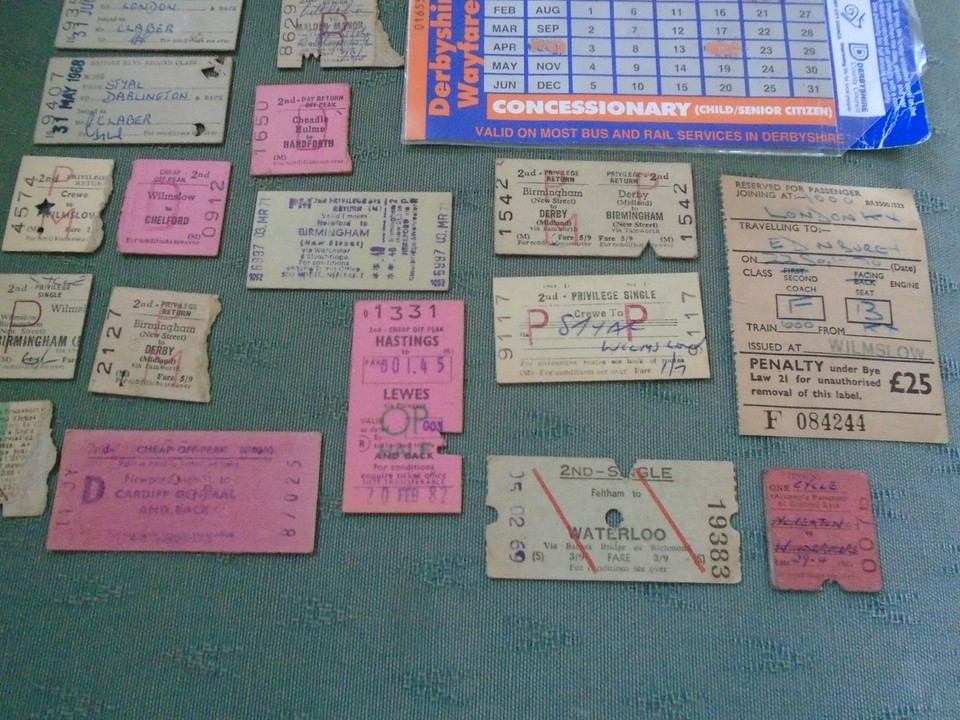 JOB LOT OF OLD BRITISH RAILWAYS TICKETS - SEE PICTURES | eBay UK