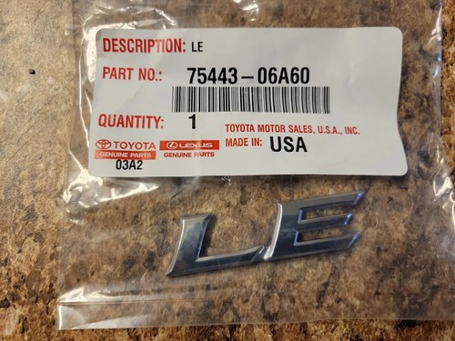 Genuine Toyota Nameplate 75443-06A60 | eBay