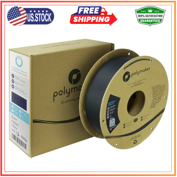Polymaker PA6-CF Nylon Filament 1.75 Black, 500g Carbon Fiber Nylon ...
