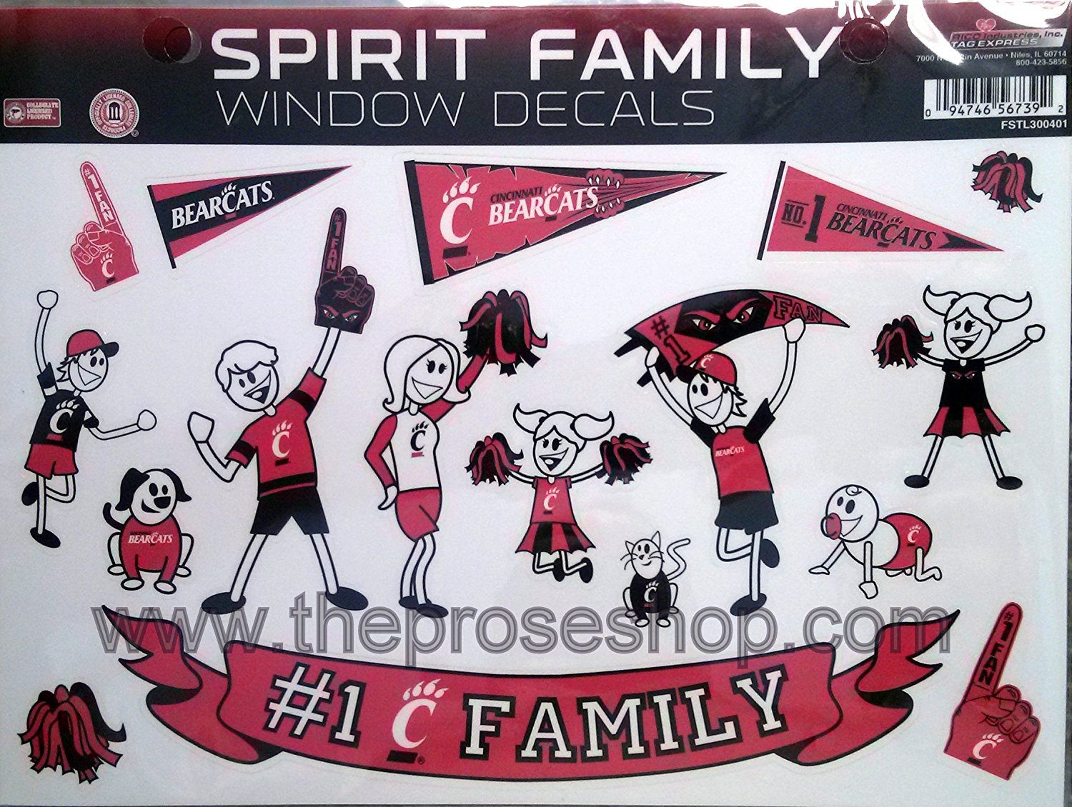 Cincinnati Bearcats Family Decal Stickers 17 piece USA SHIPPER | eBay