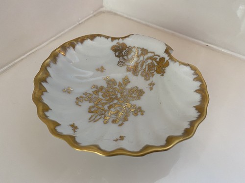 Limoges France Hand Painted Dish Trinket Shell Gold Trim Plate Small | eBay