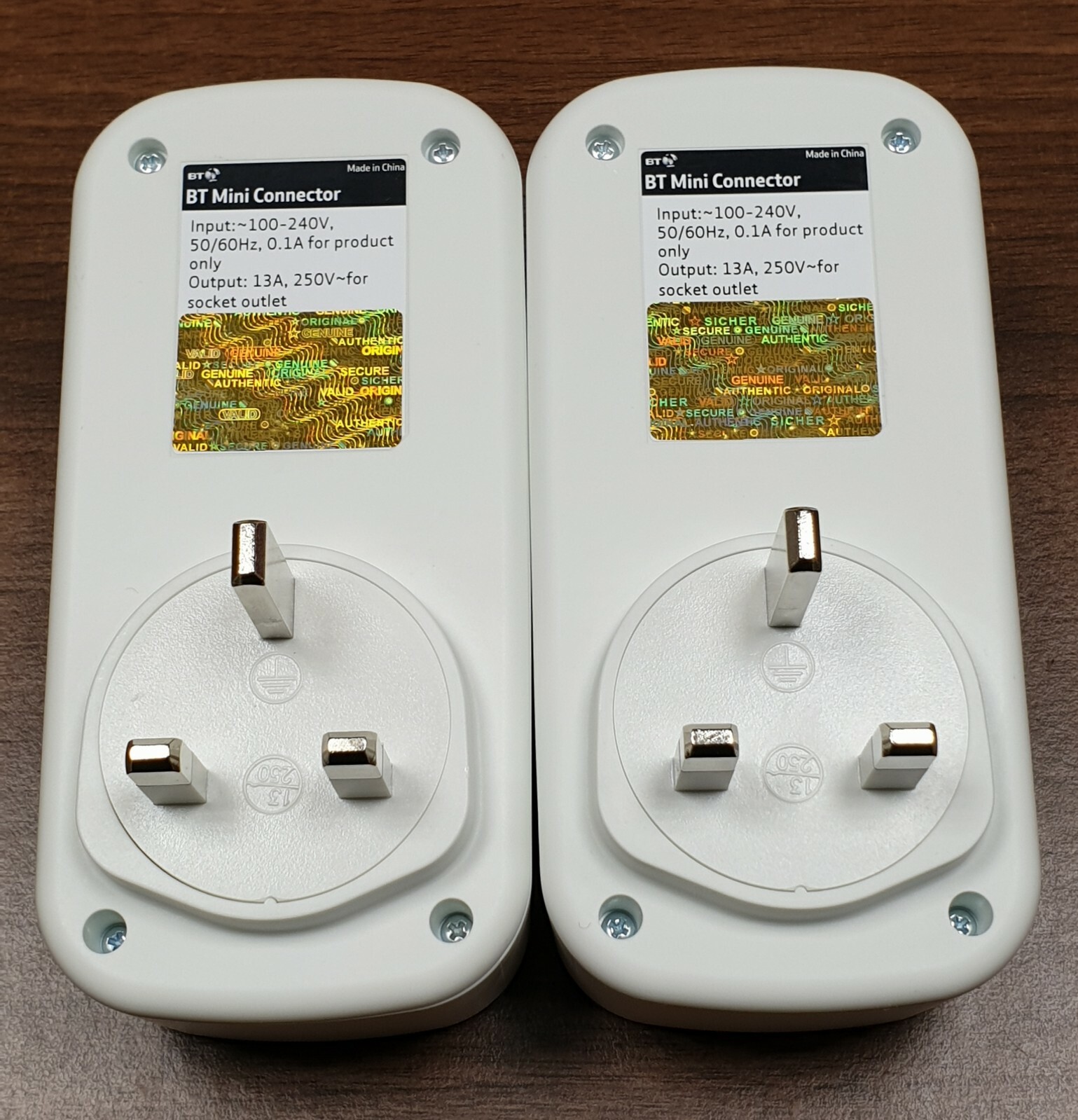 2 x BT Mini Connector 1GB 1000Mbps Powerline Adapters Homeplugs ANY ...