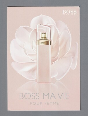 Carte publicitaire format carte postale + patch - Ma Vie d'Hugo Boss ...