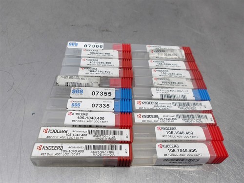Lot Of 20 NEW! Assorted Kyocera Carbide Drill -Various Size/Type (As ...