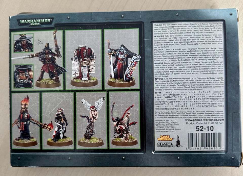 Warhammer 40K Witch Hunter Inquisitor and Retinue Metal OOP Inquisition ...