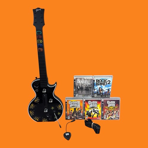 Guitar Hero Rock Band Les Paul Controller & Dongle Bundle Lot ...