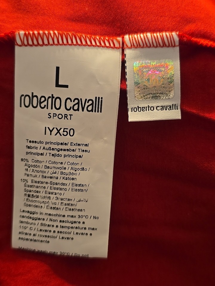 ROBERTO CAVALLI SPORT MADE IN ITALY NEW MEN'S Fitted T-SHIRT SIZE L | eBay