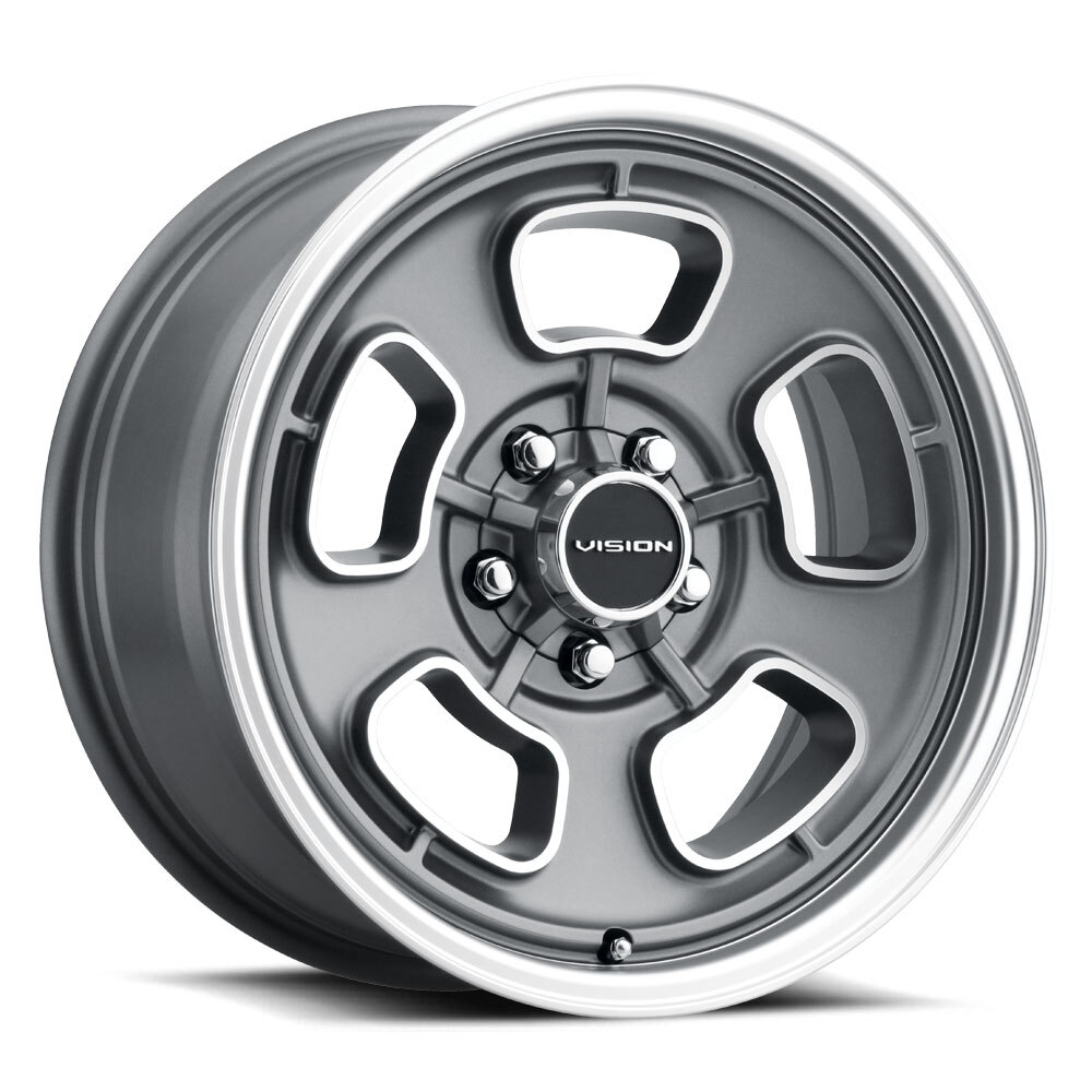 1 New 17x8 Vision 148 Shift Grey Machined Face/Lip 6x139.7 6x5.5 ET19 ...