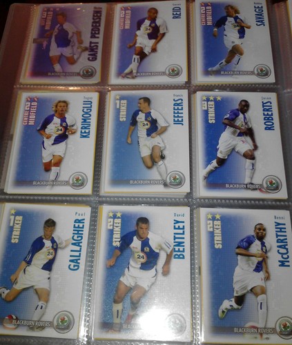 SHOOT OUT 2006-2007 TRADING CARDS. BLACKBURN ROVERS COMPLETE SET OF 18 ...