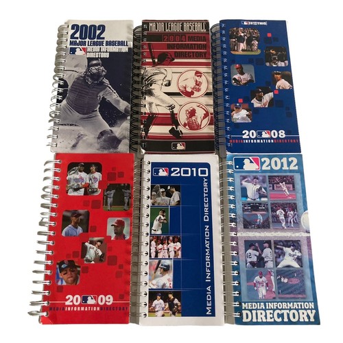 MAJOR LEAGUE BASEBALL MEDIA INFORMATION DIRECTORY 2002, 04, 08, 09, 10 ...