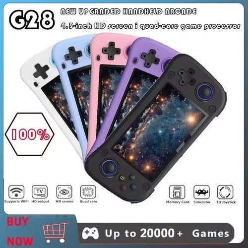 G28 4.3 Inch HD Screen Linux System Retro Handheld Game Console For N64 ...