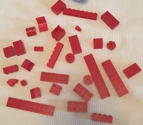 Lot of 30 Red Lego Pieces Bricks Parts Accessories Variety | eBay