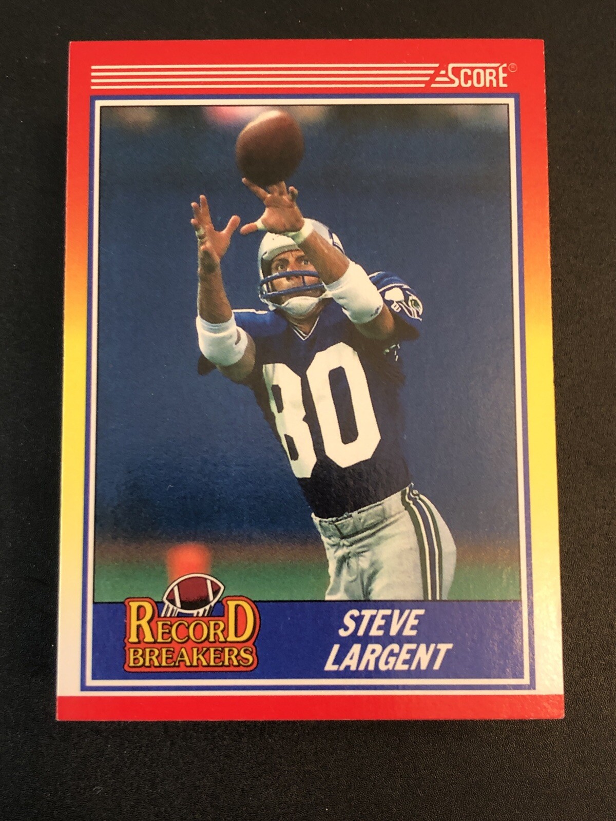 1990 SCORE STEVE LARGENT RECORD BREAKER #592 SEATTLE SEAHAWKS CARD | eBay