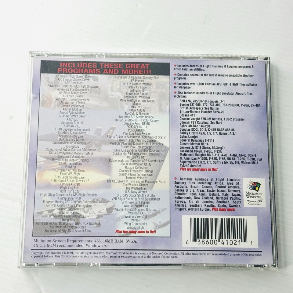 New Aviation 2000 Graphic Flight Simulator Scenery & Aircraft CD PC ...