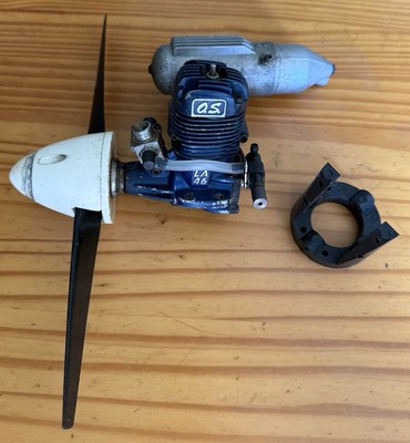 OS LA 46 RC Engine With Muffler & Propeller Piston & Carb Move Freely ...