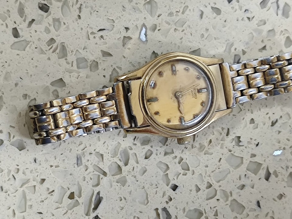 Vintage Seiko Quartz 2A27-0011 Braille Lady Watch Gold Working | eBay