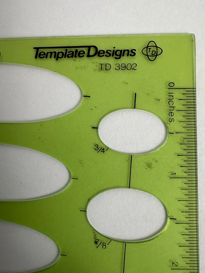 Vtg Drawing Circle Ellipse Arrow Symbols Drafting Inking Plastic ...