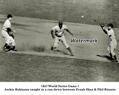 MLB 1947 Brooklyn Dodgers Jackie Robinson vs Yankees World Series 8 X ...