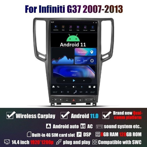 14.4" Android Tesla Vertical Screen For Infiniti G35 G37 2007-2013 Car ...