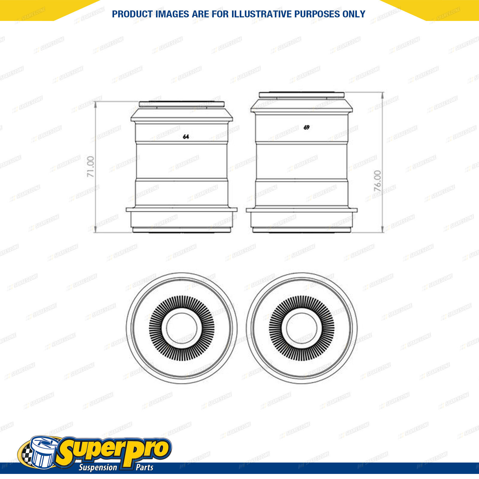Front Control Arm Lower Bush Kit for Great Wall Cannon NPW Tank 300 4WD ...