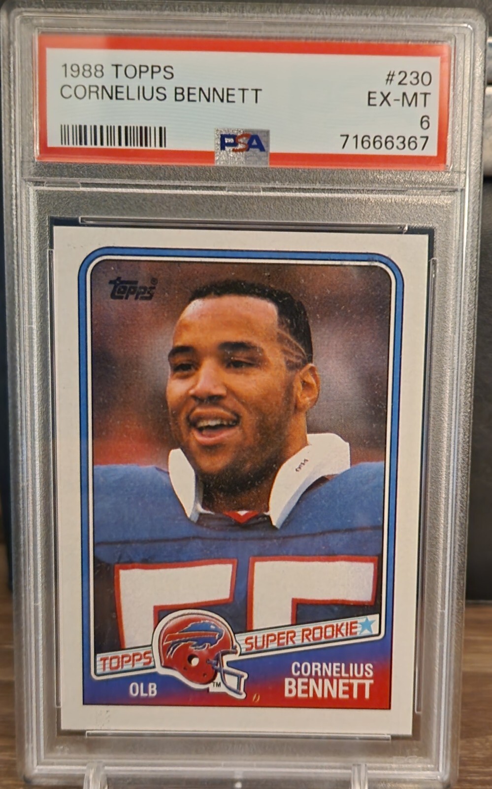 Cornelius Bennett (Rookie Card) 1988 Topps #230 - PSA 6 - Buffalo Bills ...