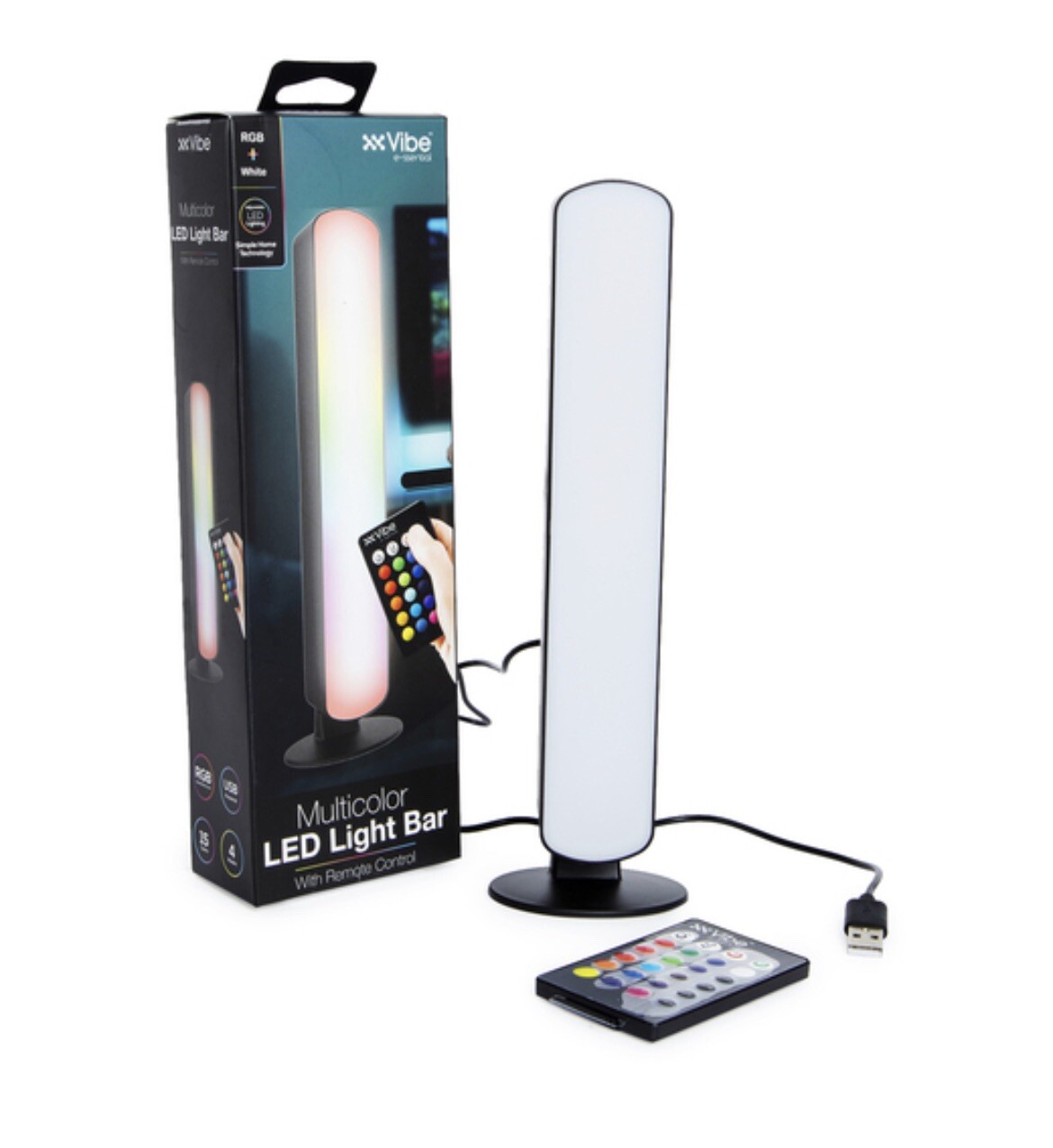 VIBE Essentials Multicolor LED Light Bar With Remote Control 11 Inches ...