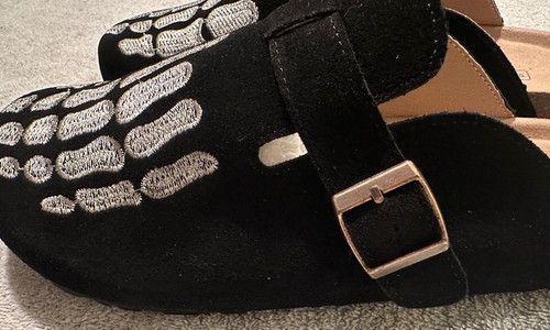 New Skeleton Clogs Size 44 Berkenstock style Embroirdered CLOGS Shoes ...