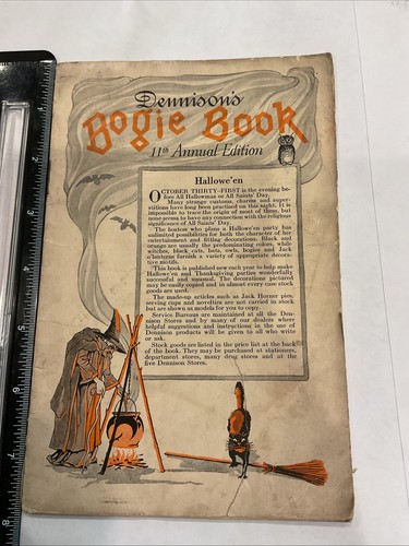 Vintage Halloween 1920’s Dennison Bogie Book 11th Edition Black Cat ...