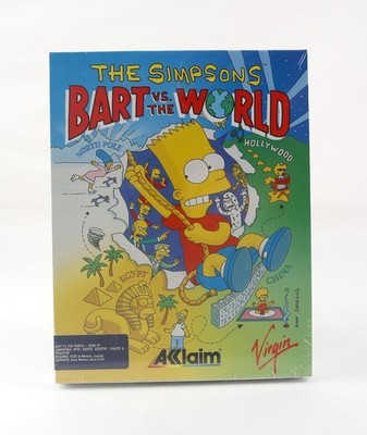 SEALED 1993 The Simpsons Bart VS The World Acclaim Big Box PC RARE | eBay