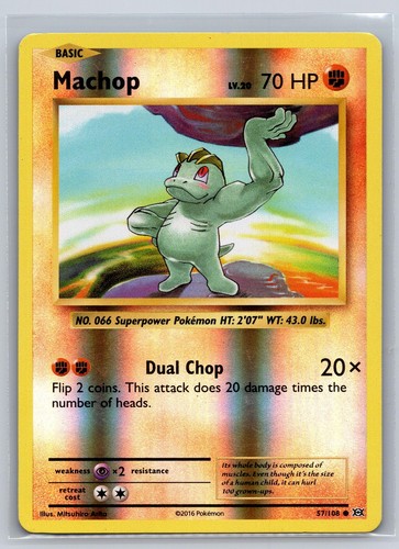 Machop 57/108 Reverse Holo Pokemon XY: Evolutions Lightly played | eBay