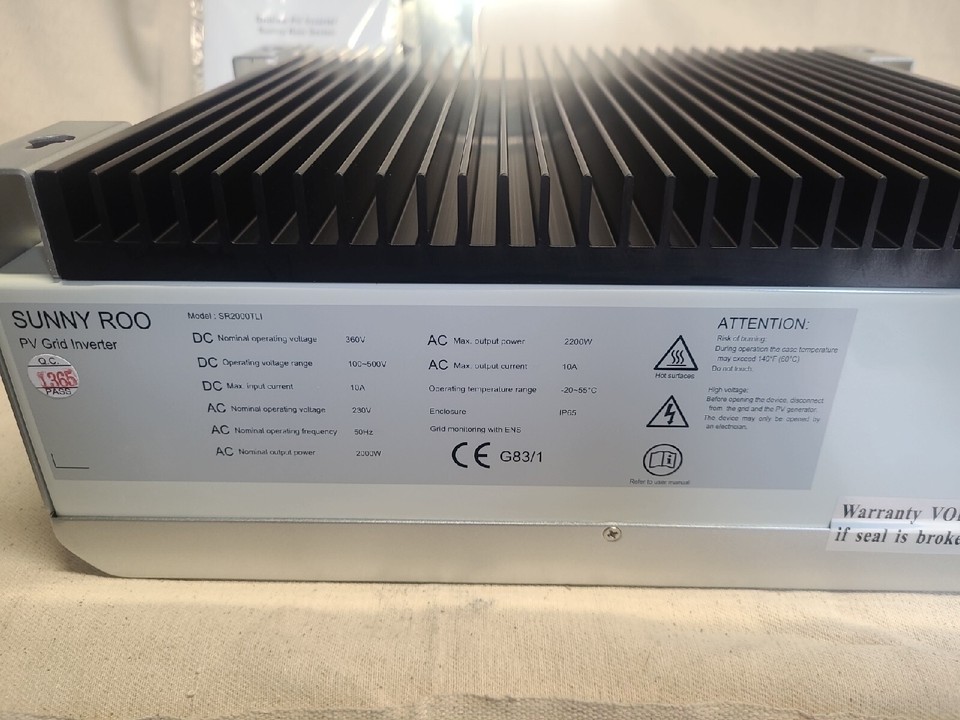 Sunny Roo SR2000TLI 2KW Solar PV Inverter 2200 Watts 50 / 60hz Grid ...