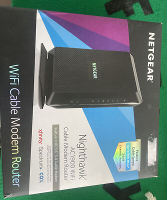 NETGEAR C7000-100NAR AC1900 WiFi Cable Modem Router Combo OPEN BOX ...