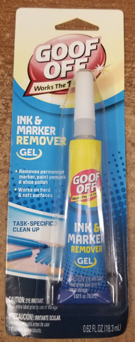 Goof Off Ink & Marker Remover Gel. Removes permanent marker, paint pen ...