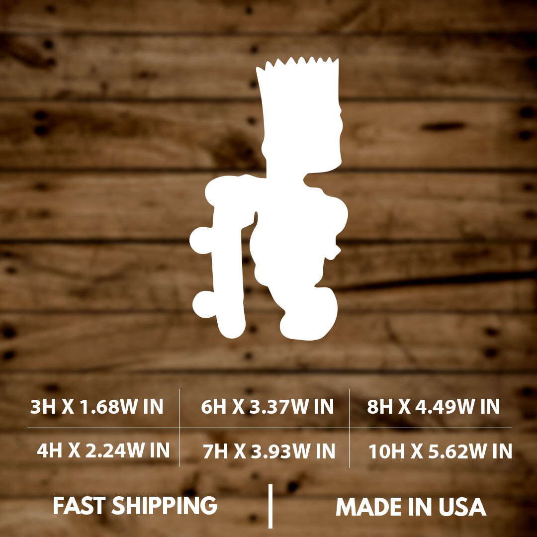Bart|Skateboard|Vinyl Sticker |Decal for Window|Laptop|car|Tablet|phone ...