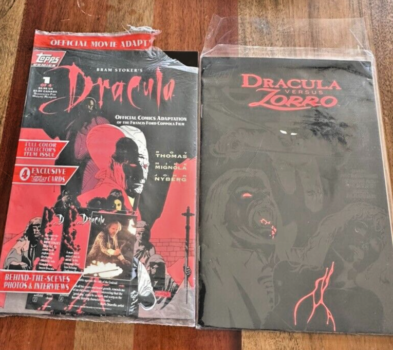 Dracula Zorro Topps Comics Lot of 2 Official Movie Adaptation #DS | eBay
