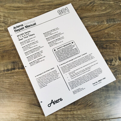 Ariens 901000 Series 901011 901012 901013 901015 Tiller Service Manual ...