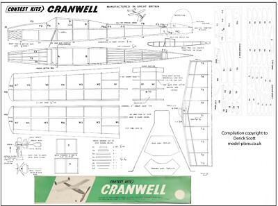 Contest kits cranwell free flight rubber model plan | eBay UK