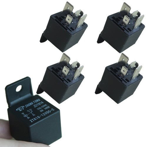5 X Car Motor Automotive DC 12V 80A 80 AMP SPDT Relay 5 Pin 5P Heavy ...