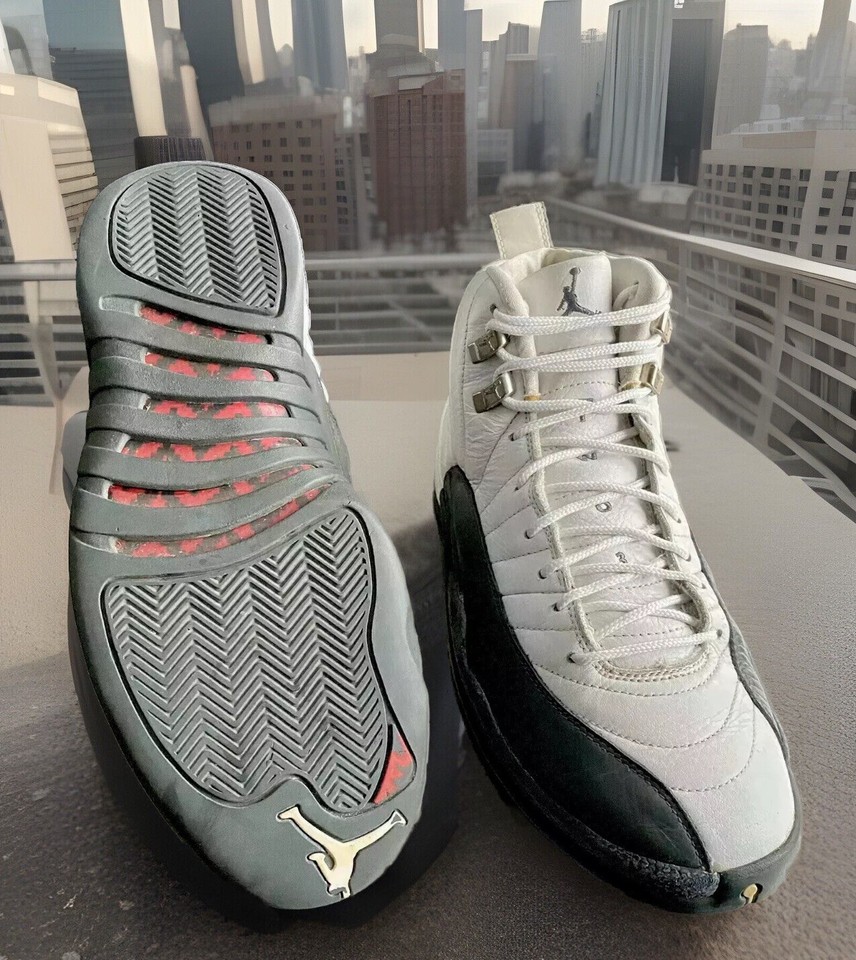 (VTG) AIR JORDAN 12 XII RETRO 2003’ WHITE/FLINT-GREY/SILVER MENS SIZE ...