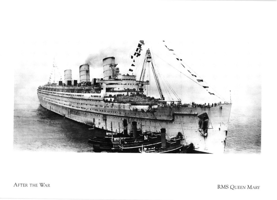 Postcard After the War RMS Queen Mary | eBay
